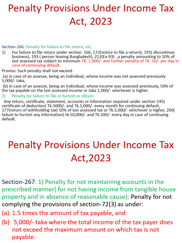 Tax Penalty Guidelines 2023 | PDF | Taxes | Income Tax