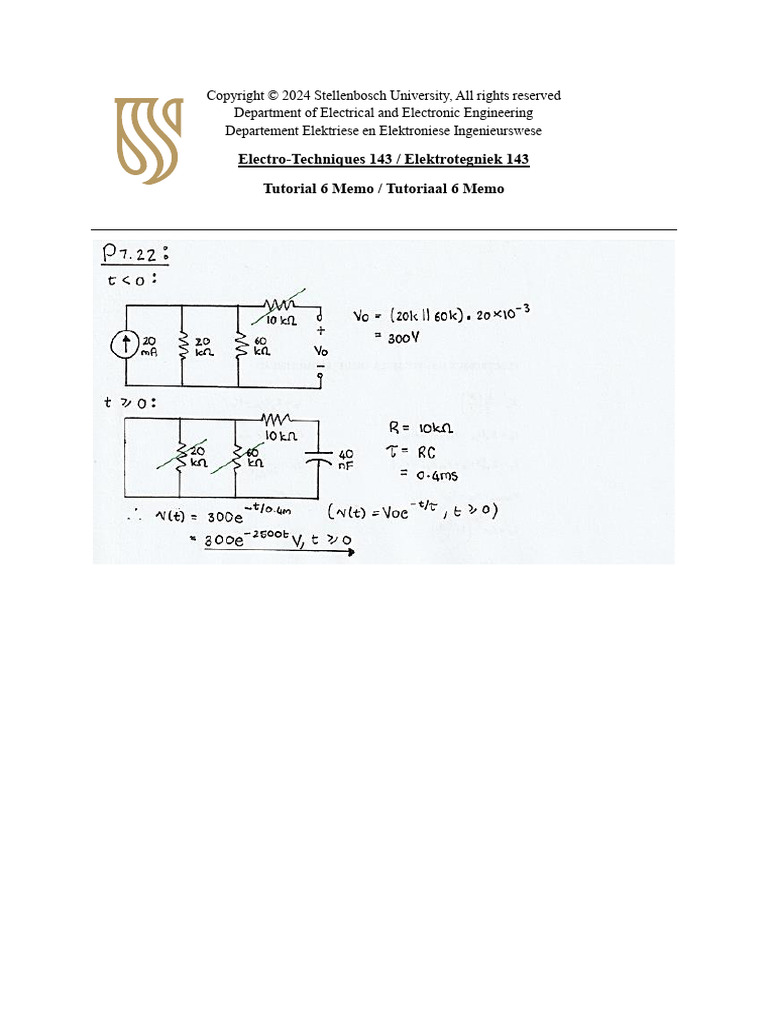 Tutorial 6 Memo | PDF