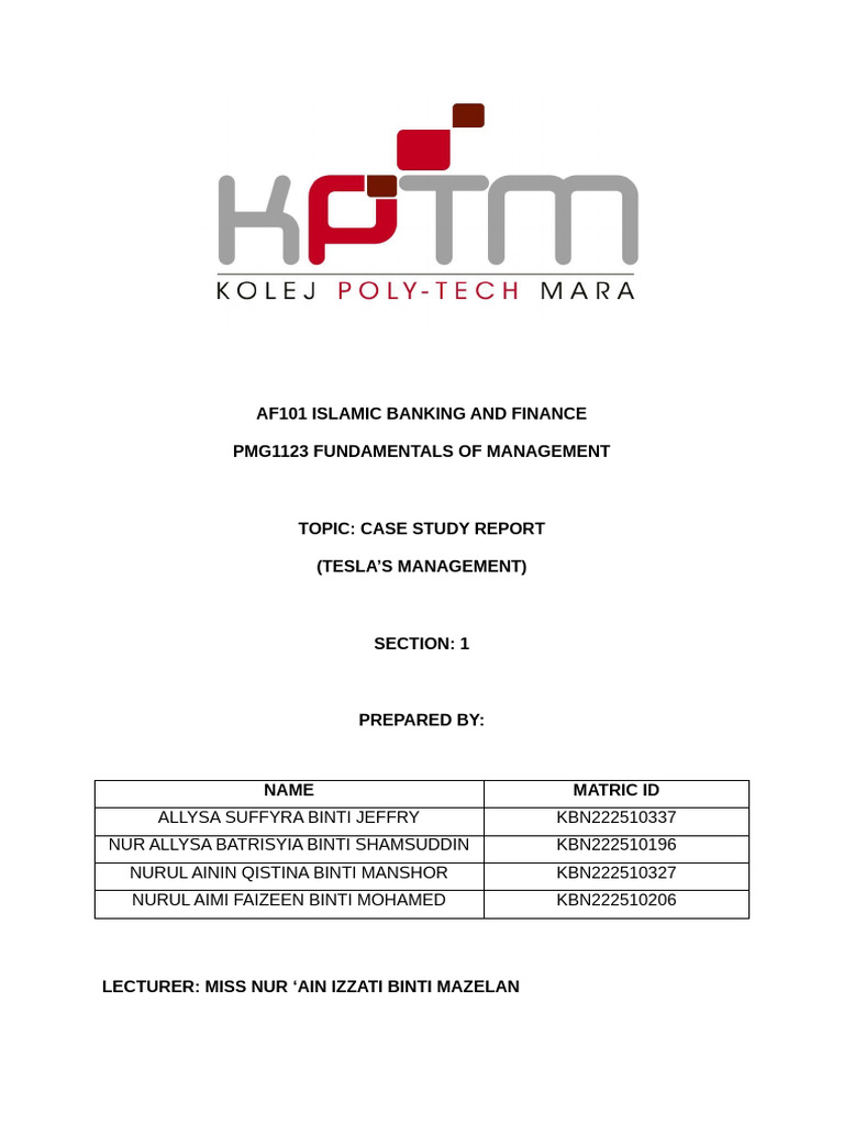 Tesla's Strategic Management Case Study | PDF | Electric Vehicle ...