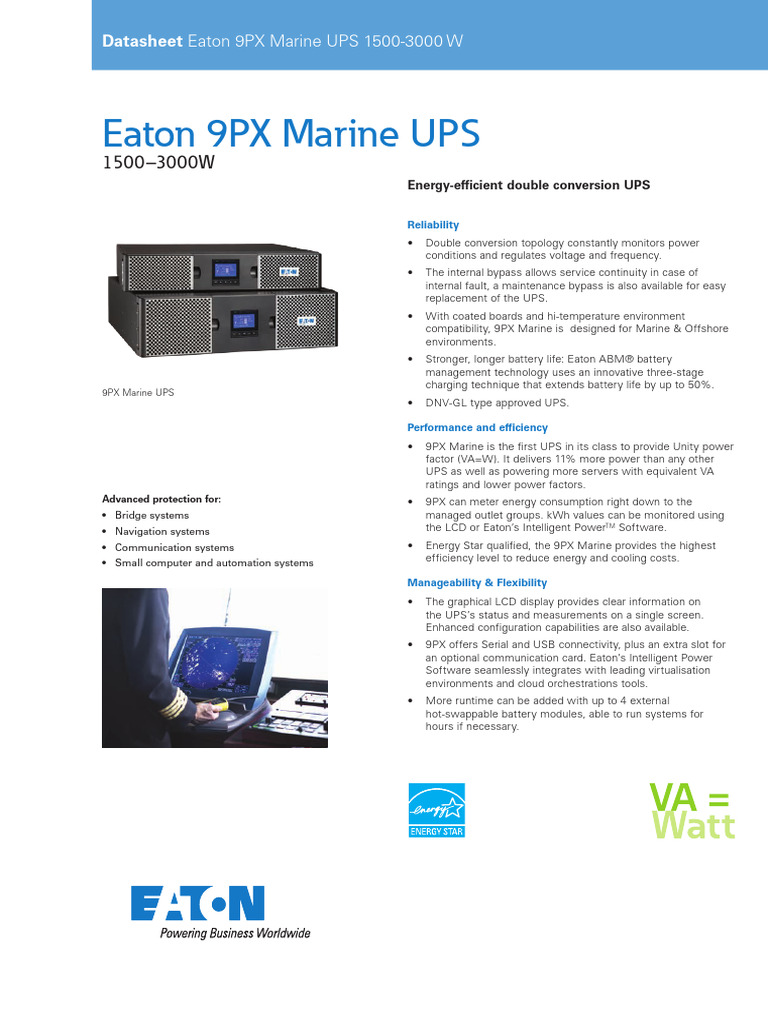 9PX Marine Datasheet | PDF | Efficient Energy Use | Manufactured Goods