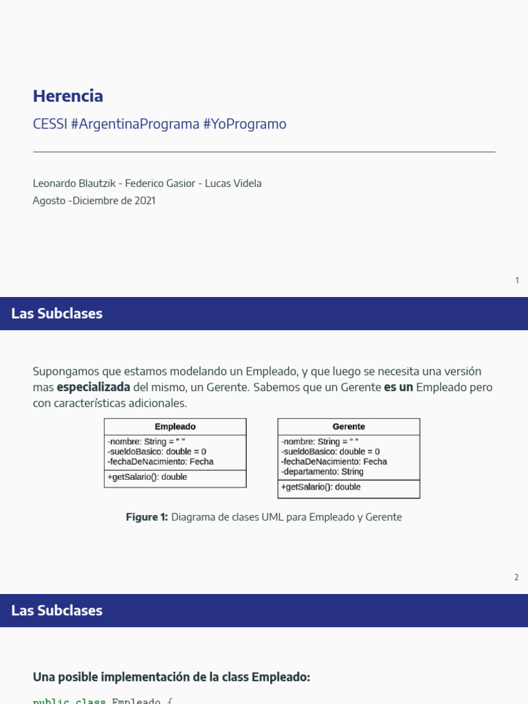 Introducción a la Herencia en Programación | PDF | Herencia ...