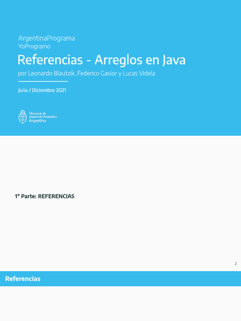 05 Referencias | PDF | Variable (informática) | Objeto (informática)