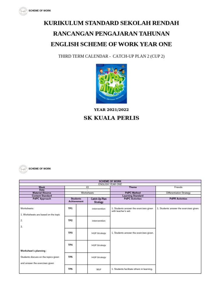 Year 1 Catch Up Plan Pdf