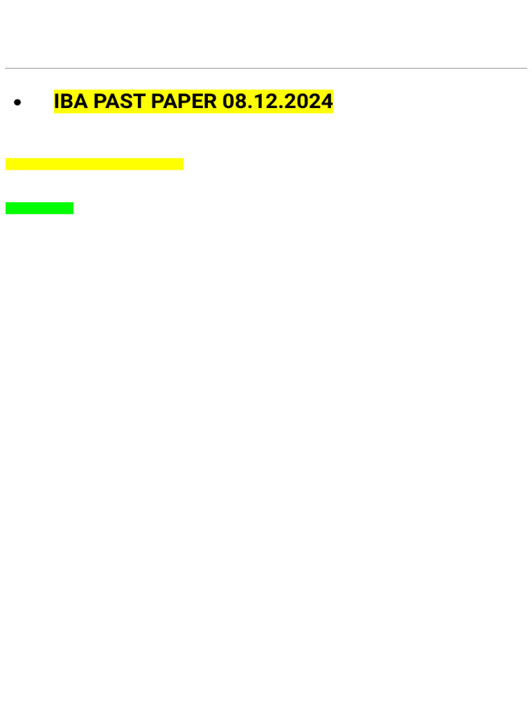 Iba Sindh Mdcat Reconduc Test | PDF | Neuron | Human Brain