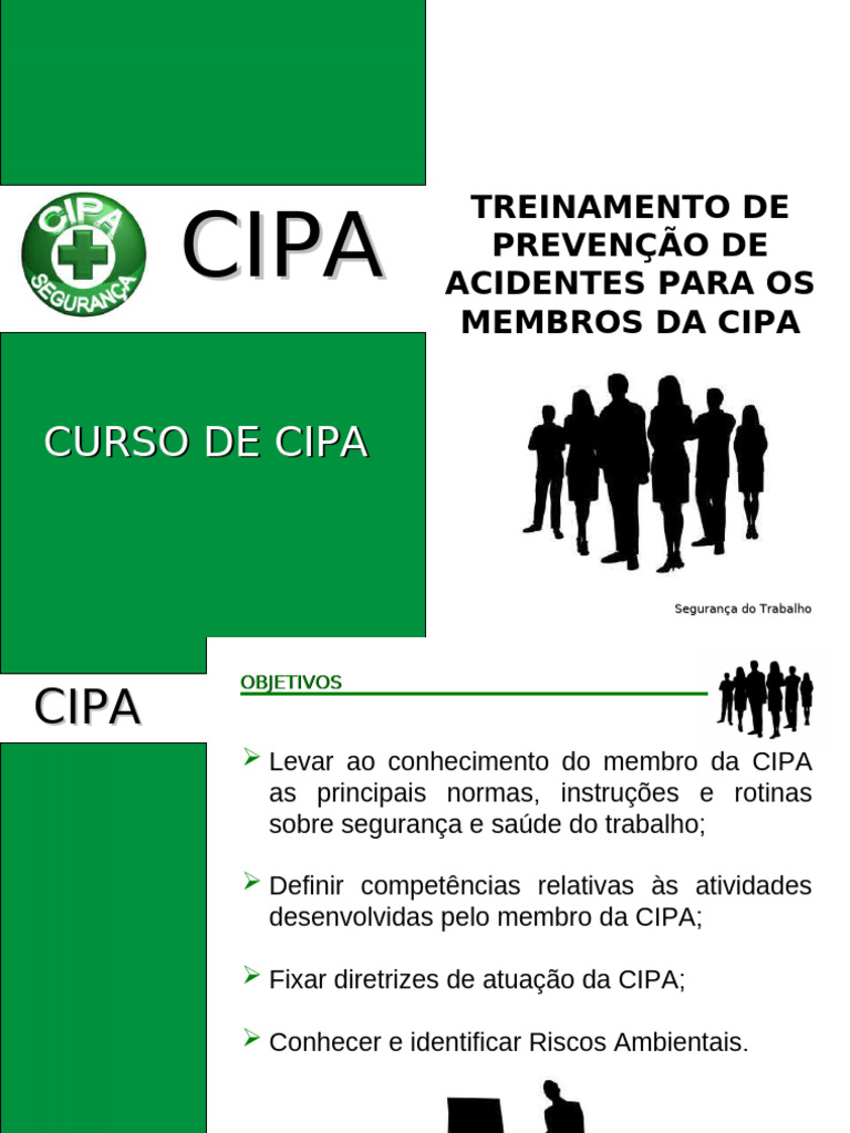 Treinamento para Membros da CIPA | PDF | Fatores humanos e Ergonomia ...