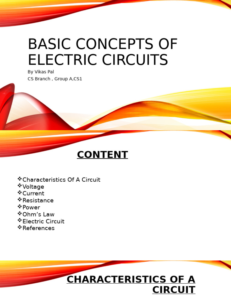 Basic Concepts of Electric Circuits | PDF | Electrical Resistance And Conductance | Voltage