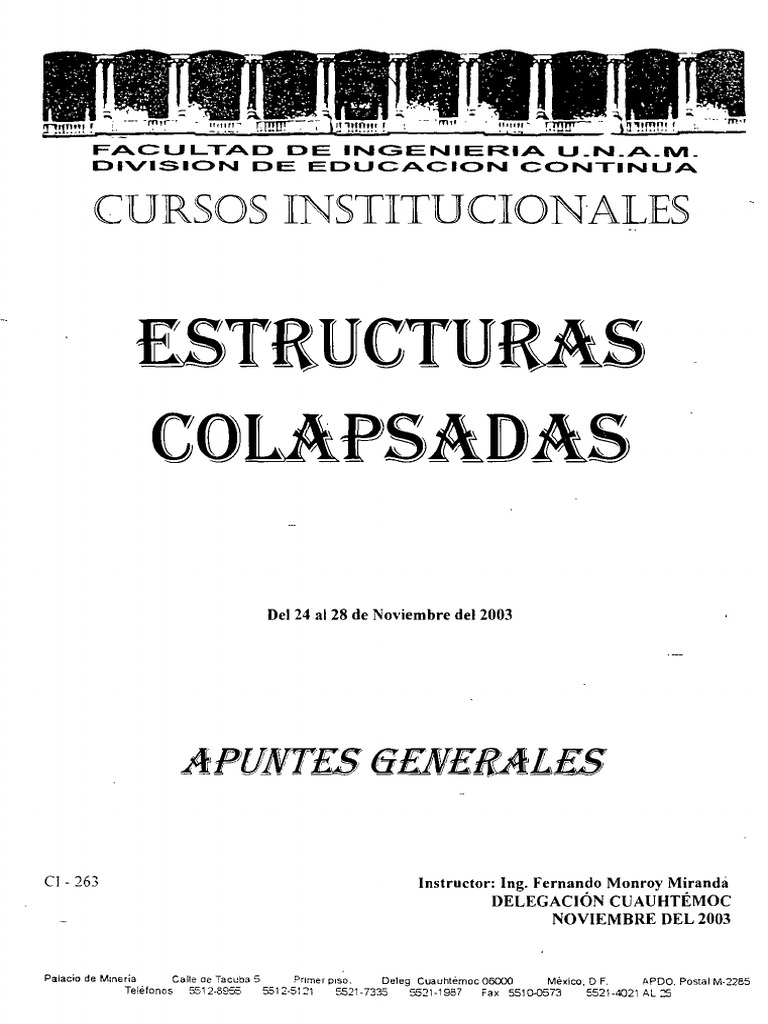 Estructuras Colapsadas: Análisis y Causas | PDF | Deformación ...