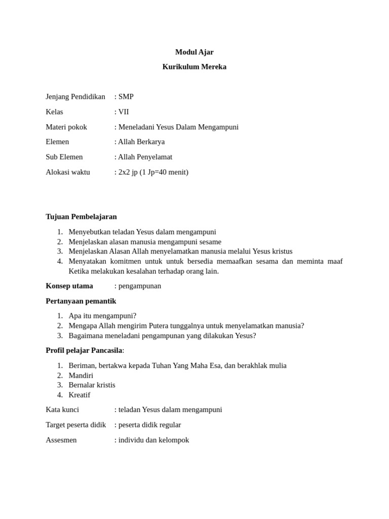 Modul Ajar, Lisna | PDF