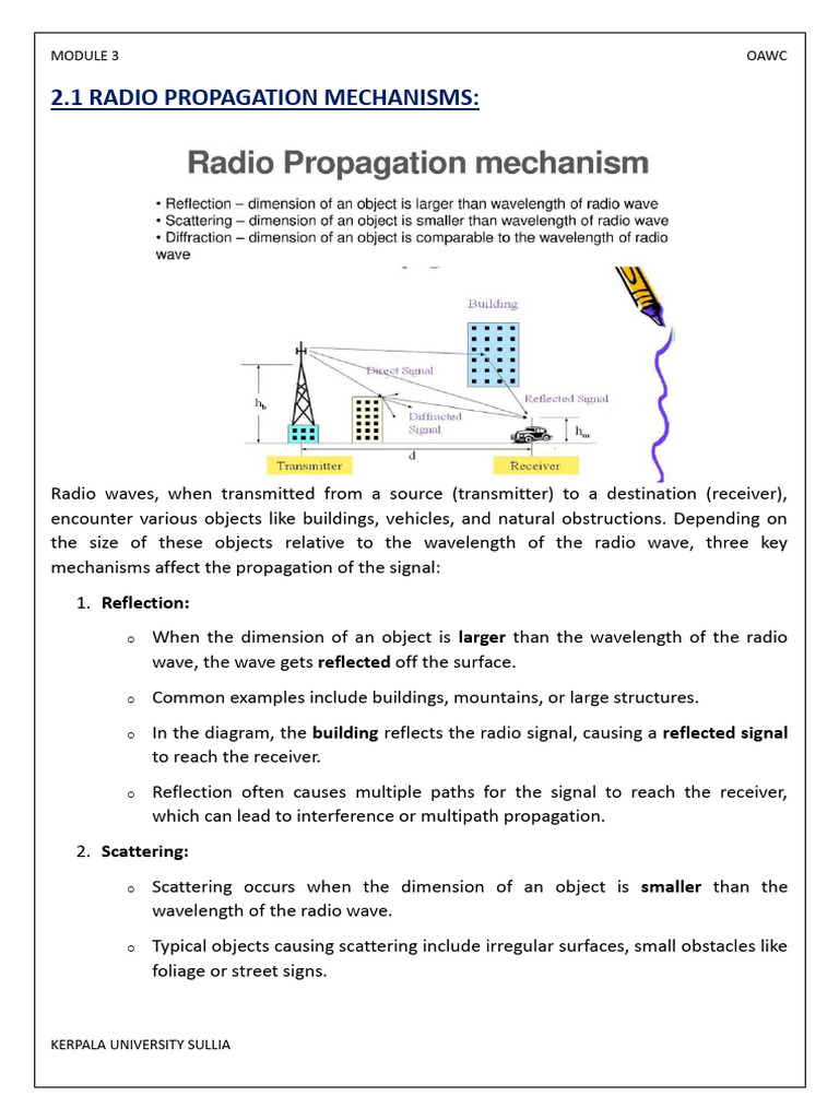 OCN MODULE 3 | PDF | Cellular Network | Diffraction
