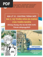 (DL12) - BÀI 3. SỰ PHÂN HÓA ĐA DẠNG CỦA THIÊN NHIÊN (Có đáp án chuẩn) - Tiktok@thptqg2025 | PDF