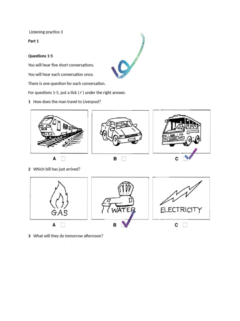Listening Practice: Travel & Conversations | PDF