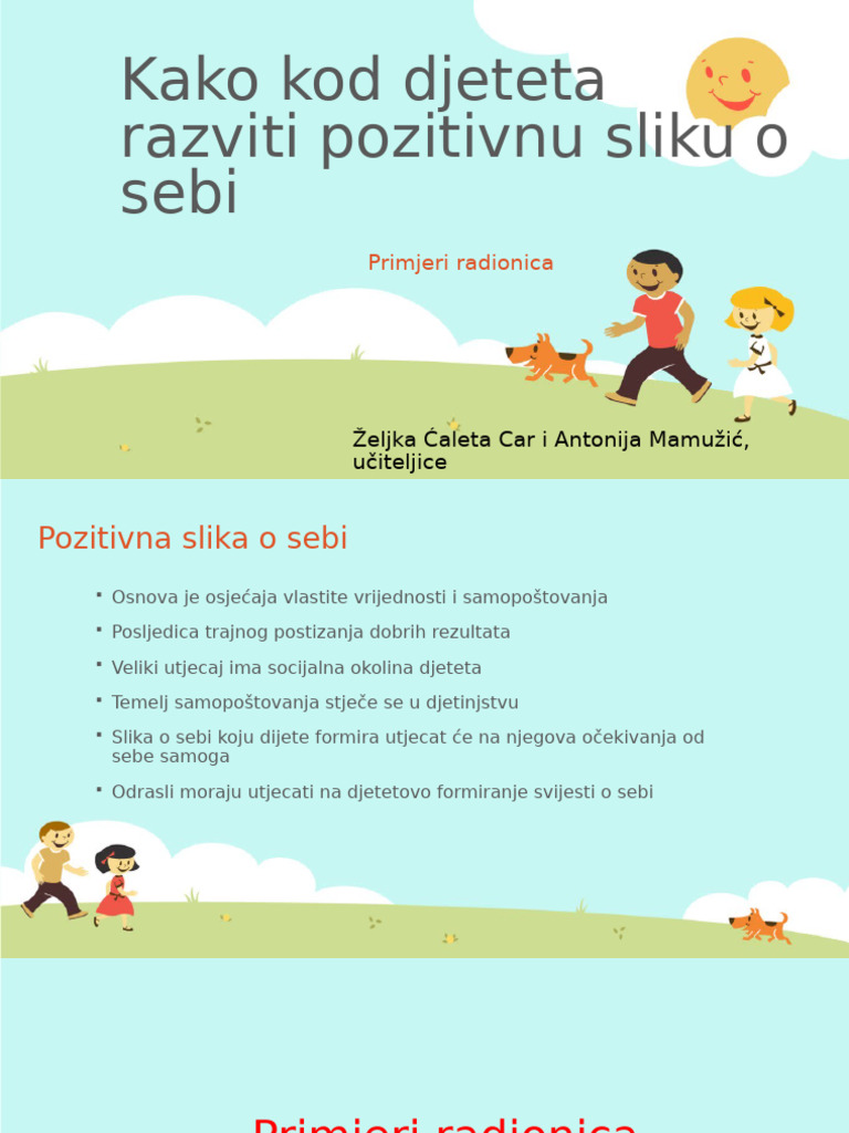 Kako Kod Djeteta Razviti Pozitivnu Sliku o Sebi | PDF