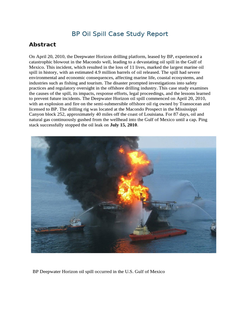 Offshore Drilling Safety Lessons | PDF | Oil Spill | Deepwater Horizon ...