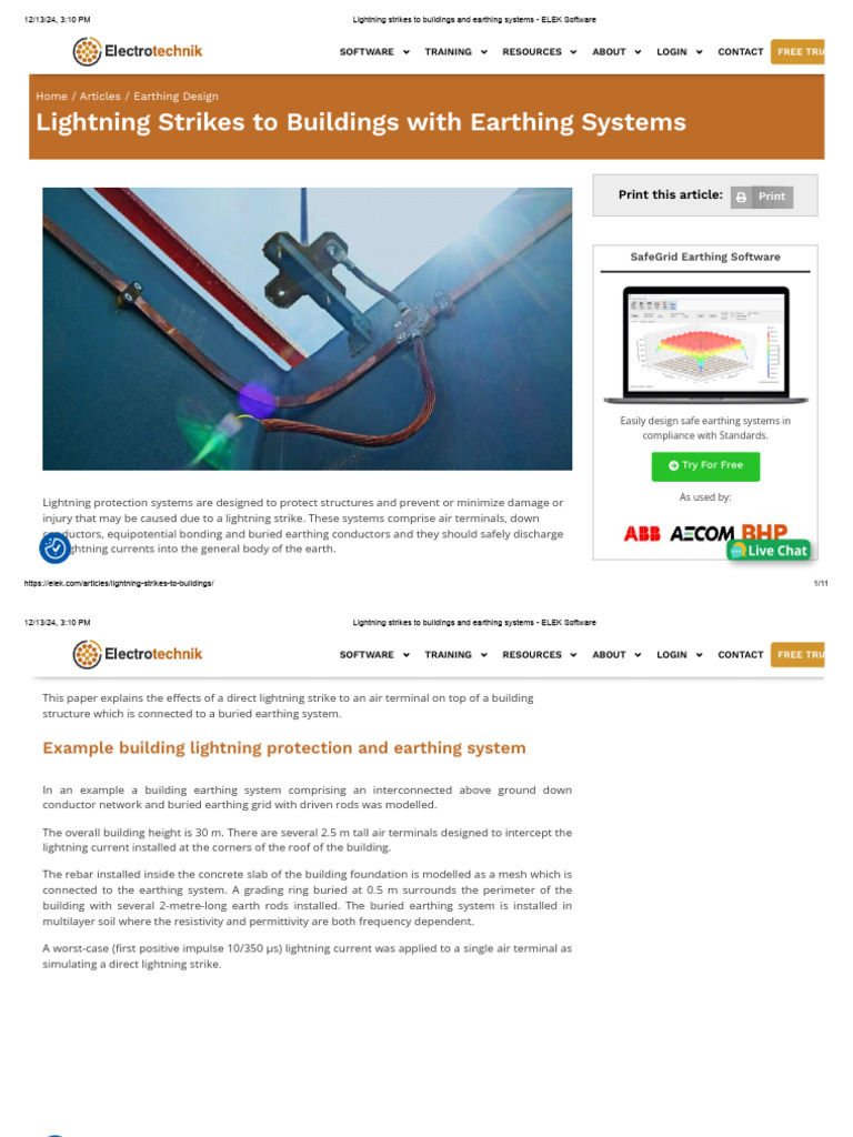 Lightning Protection & Earthing Systems | PDF | Electrical Substation ...