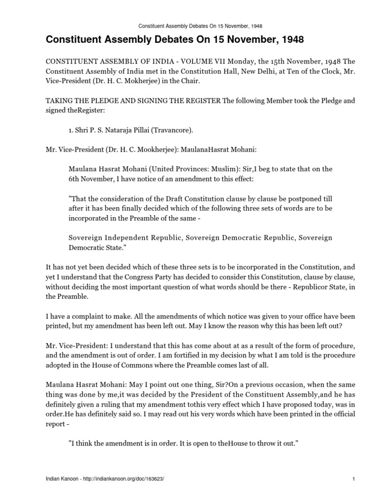 CN Debate On Constitution | PDF | Article One Of The United States ...