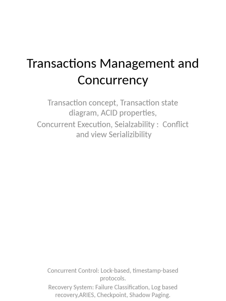 Module 6 | PDF | Database Transaction | Acid Module 6 | PDF | Database Transaction | Acid