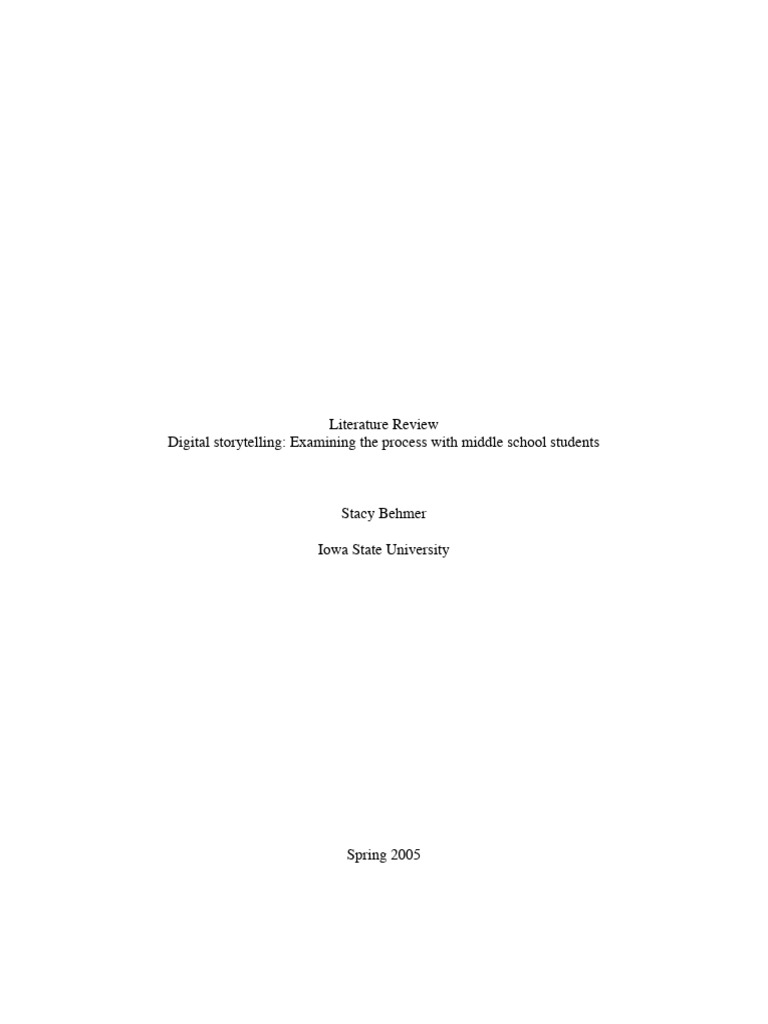 Digital Storytelling in Middle Schools | PDF | Storytelling | Project ...