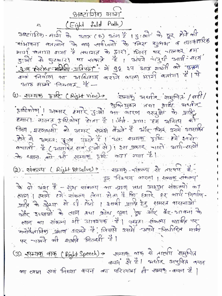 Bauddha Darshan Main Astangik Marga | PDF
