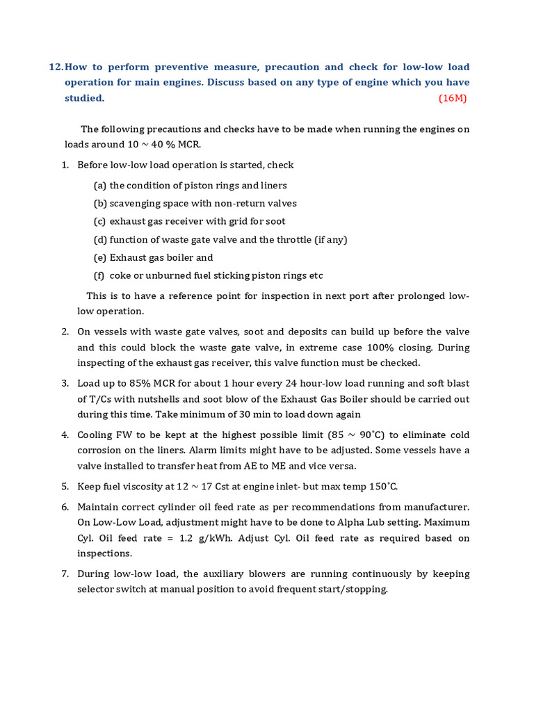 21. Low Low load | PDF | Valve | Engines