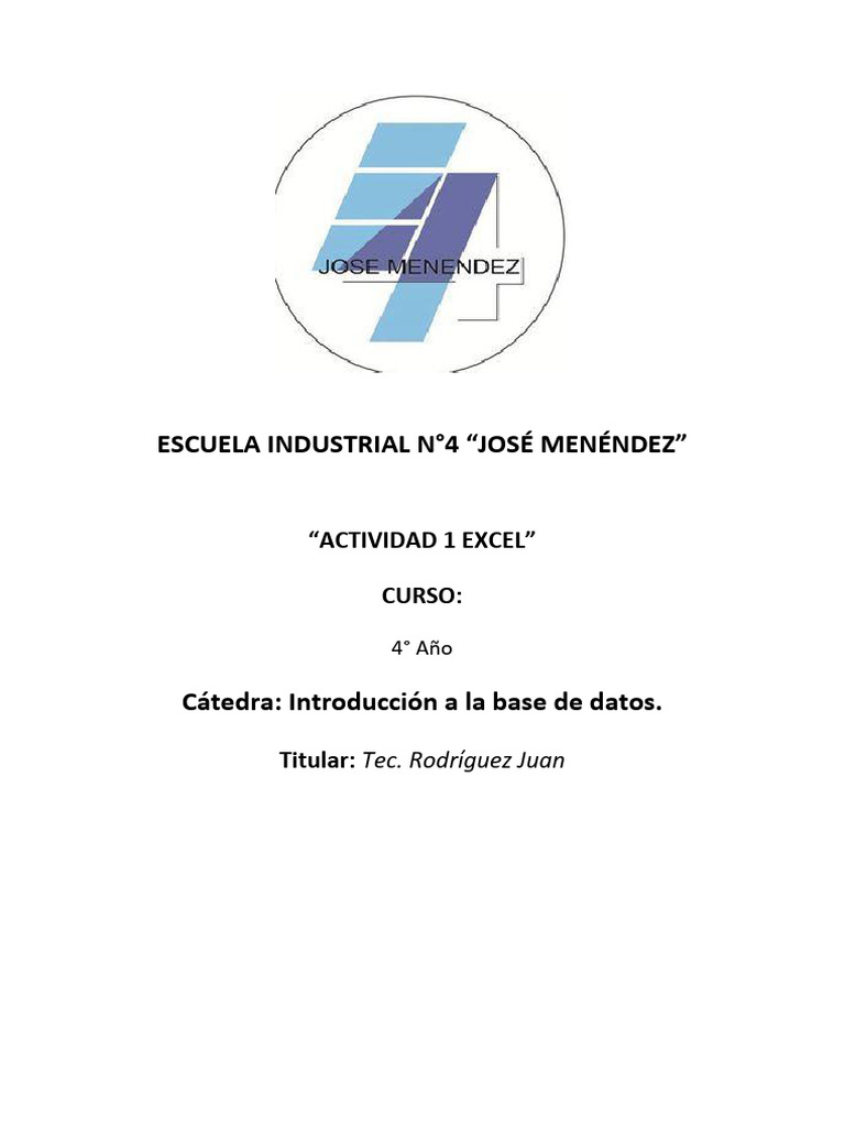 ACTIVIDAD 1 | PDF | Microsoft Excel