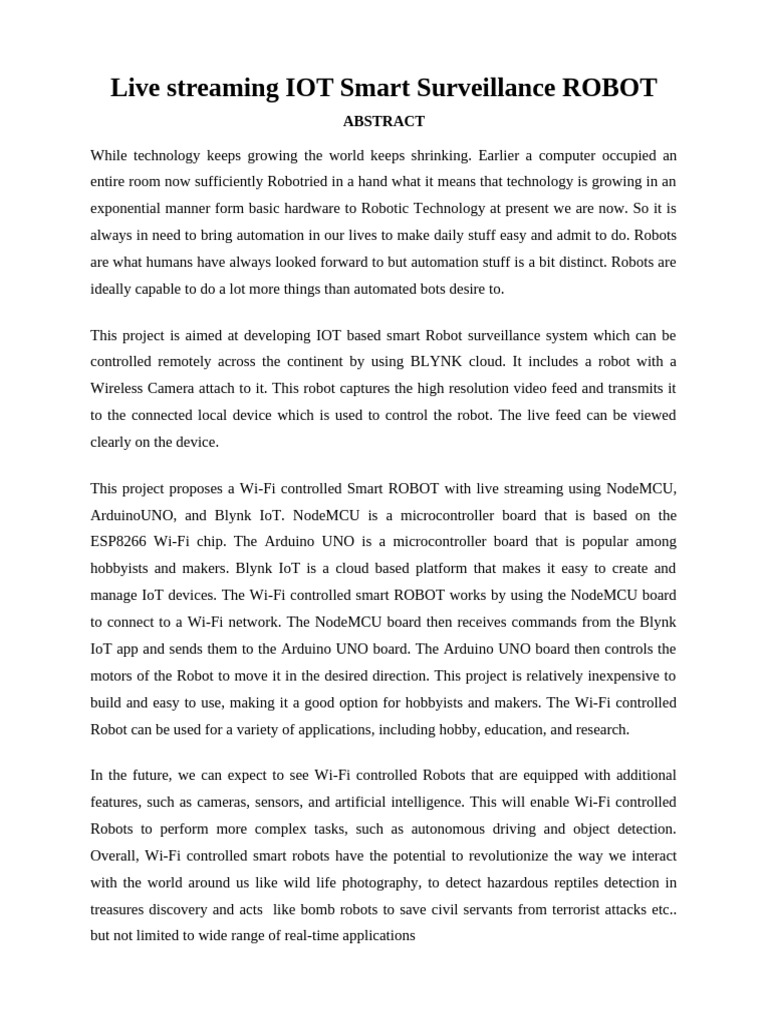 Abstracts | PDF | Internet Of Things | Arduino