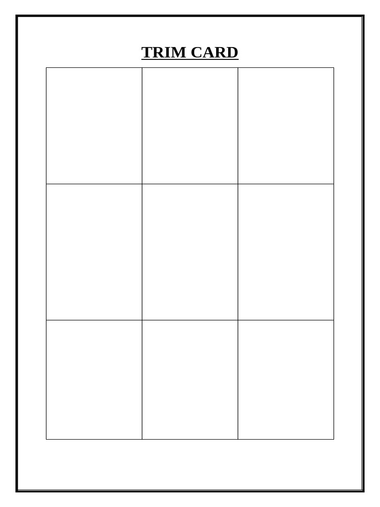 Trim Card | PDF