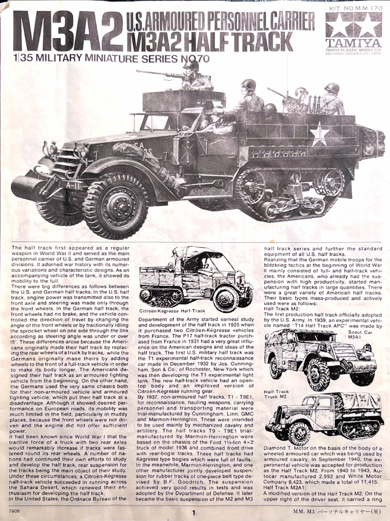Tamiya Halftrack | PDF | Vehicles | Military Science