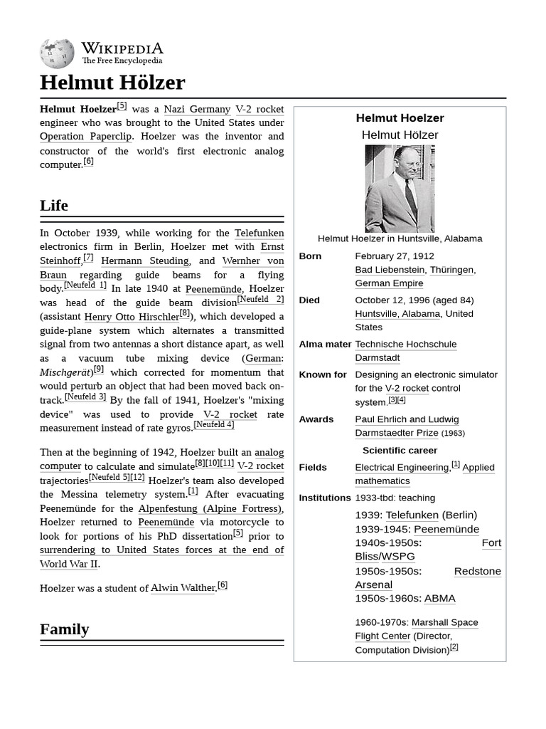 Helmut_Hölzer | PDF | Rocketry