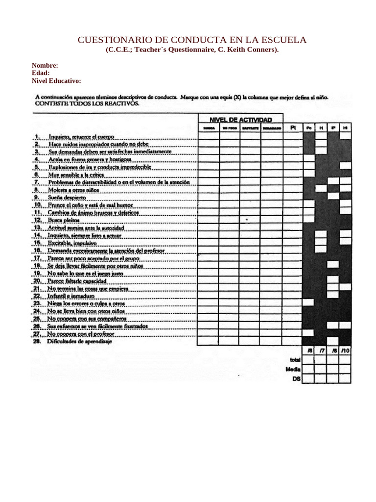 Conners Padres | PDF