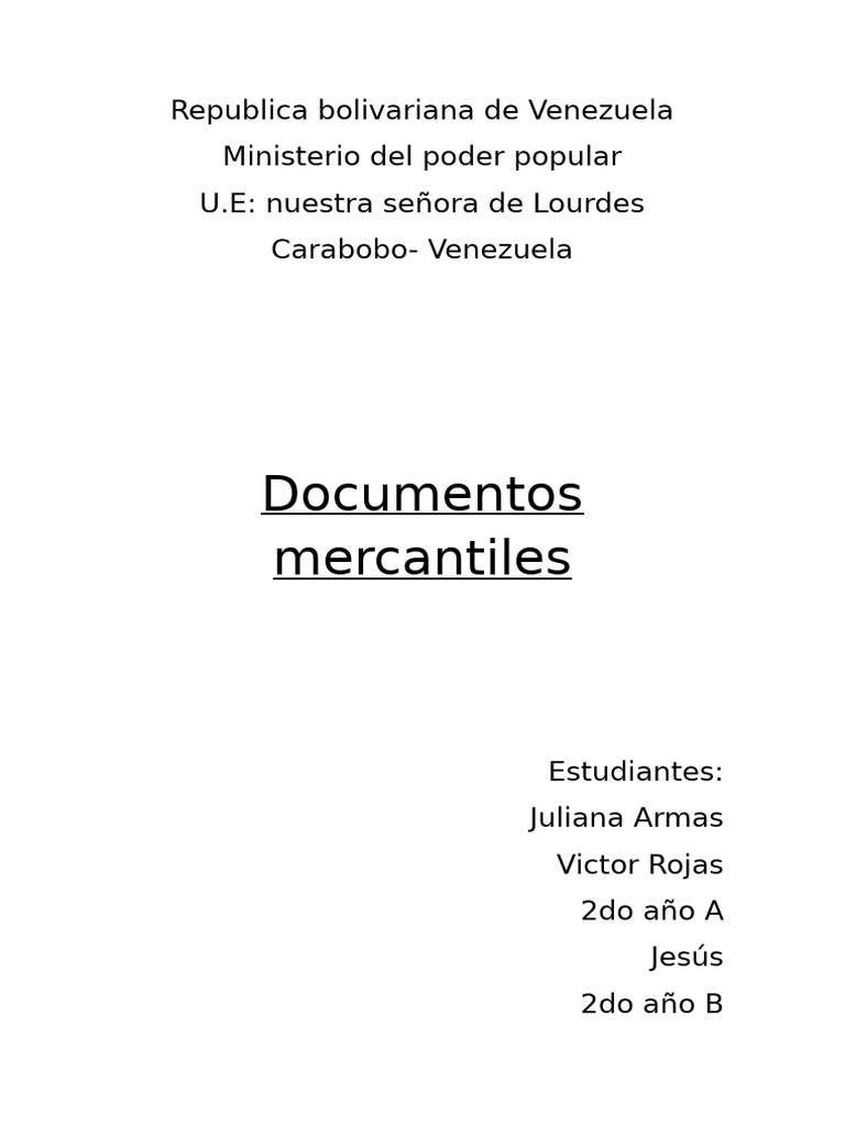 Documentos Mercantiles | PDF