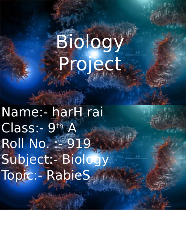 Class 9 Biology Project on Rabies | PDF