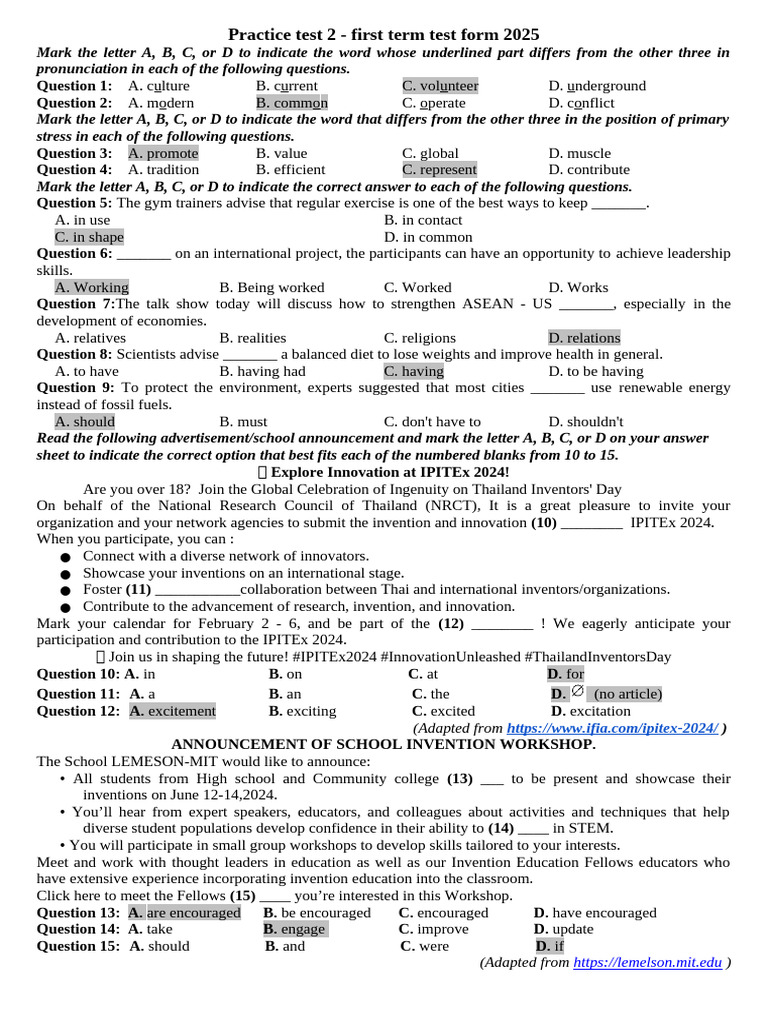 2025 RAI Practice Exam Overview | PDF | Climate Change | Family