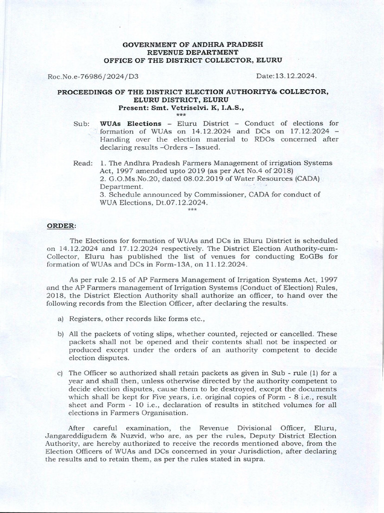 Handing Over the Election Material of WUA Elections_0001 | PDF
