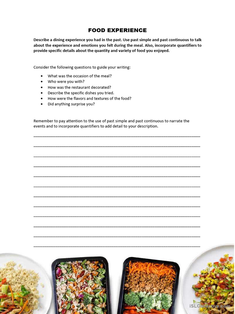 Writing - Food Experience | PDF