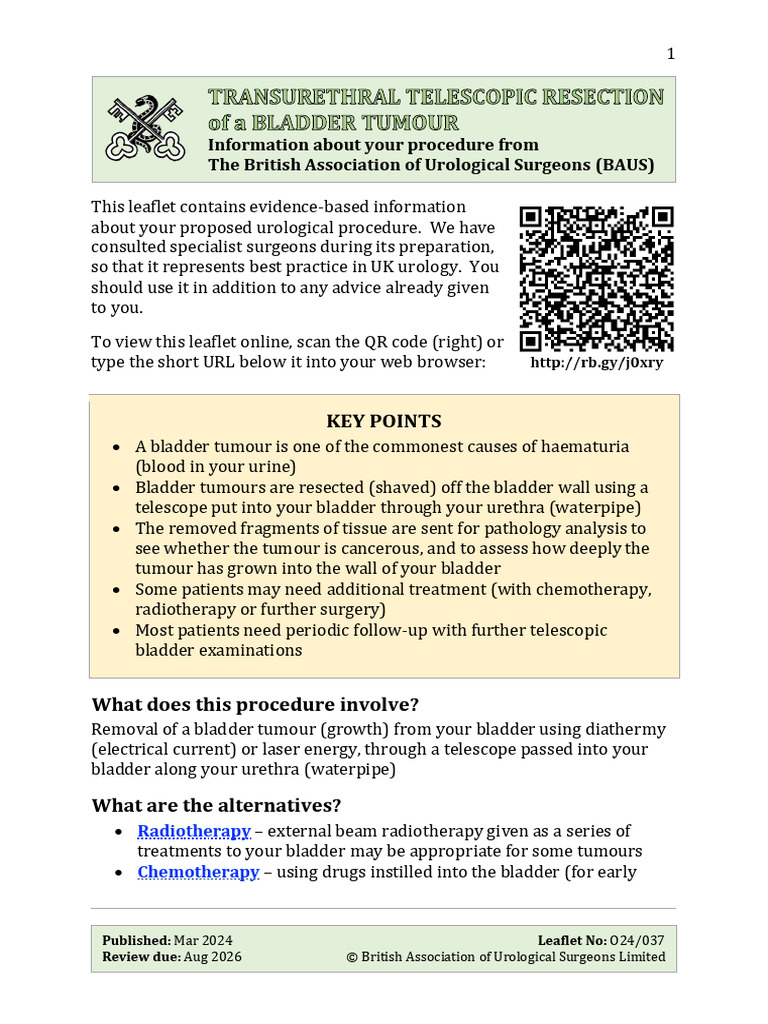 .Uk UserfilespagesfilesPatientsLeafletsBladder20tumour20resection PDF ...