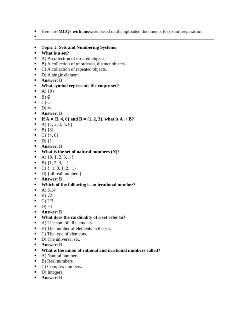 MTH100 chat gpt MCQs | PDF | Matrix (Mathematics) | Determinant