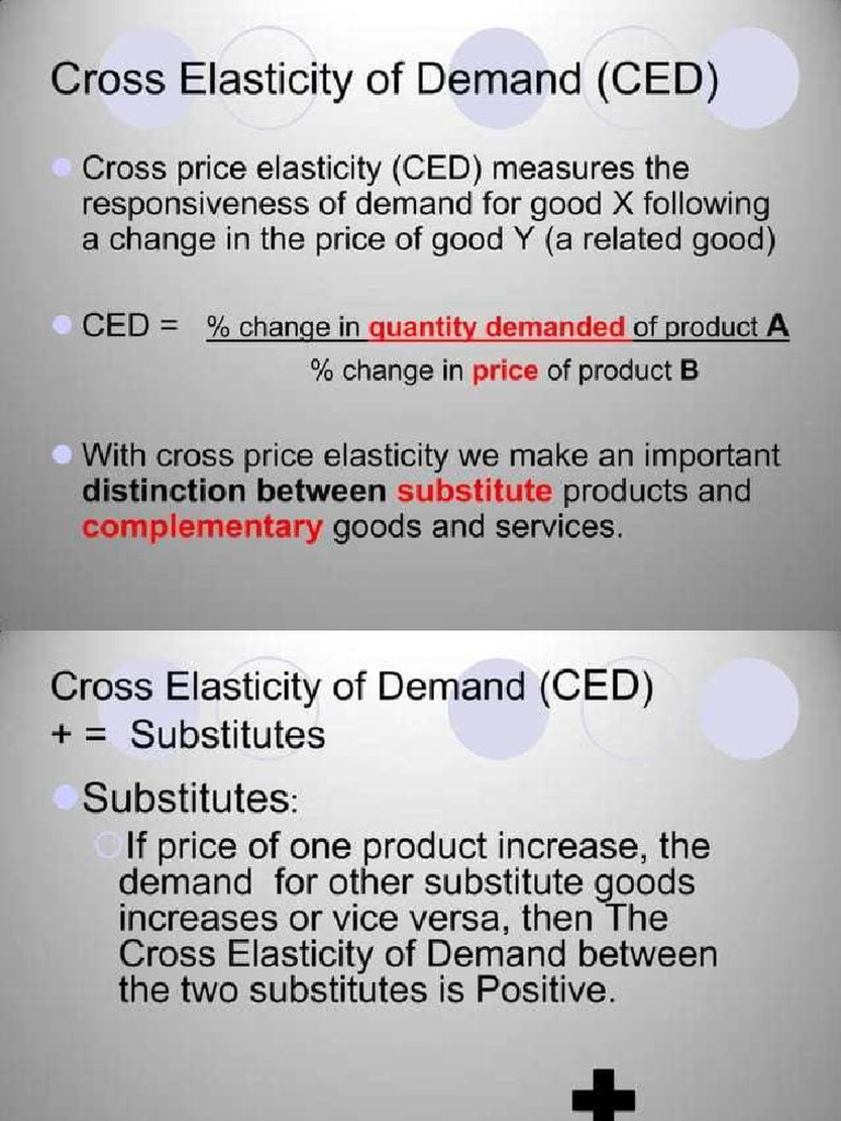 Cross Elasticity.pptx | PDF
