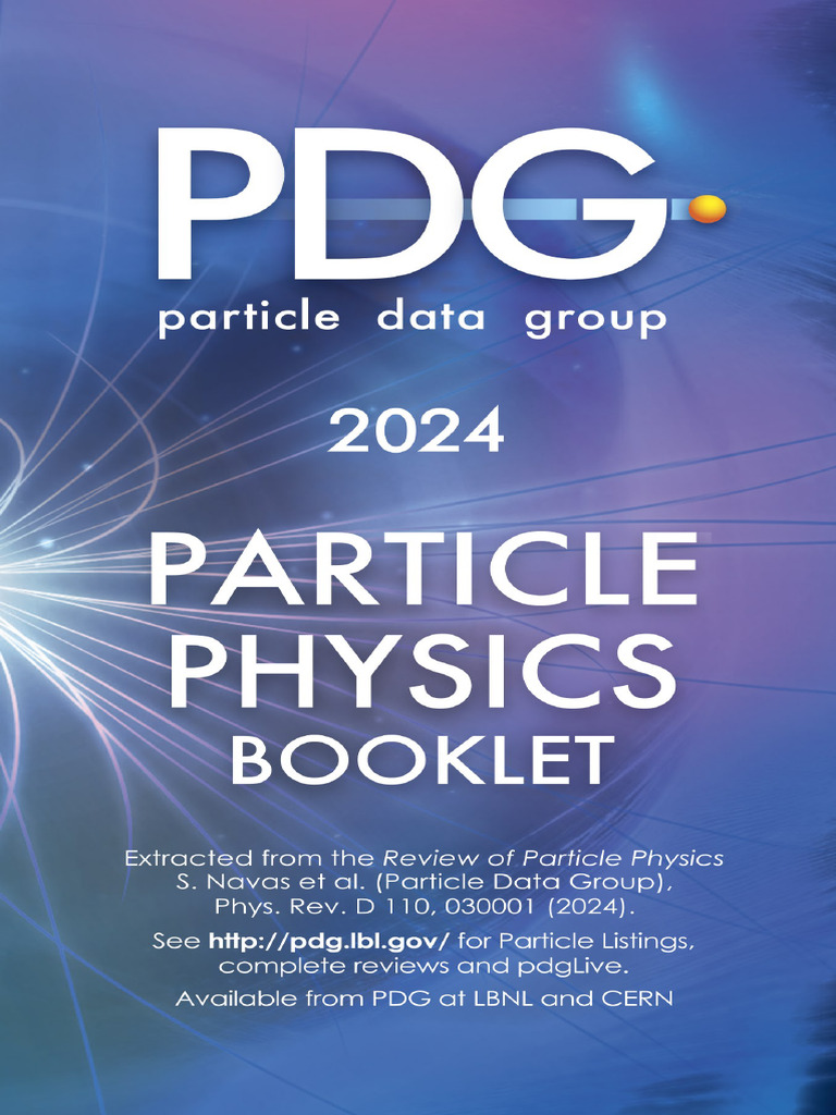 2024 Particle Physics Booklet Overview | PDF | Elementary Particle | Quark