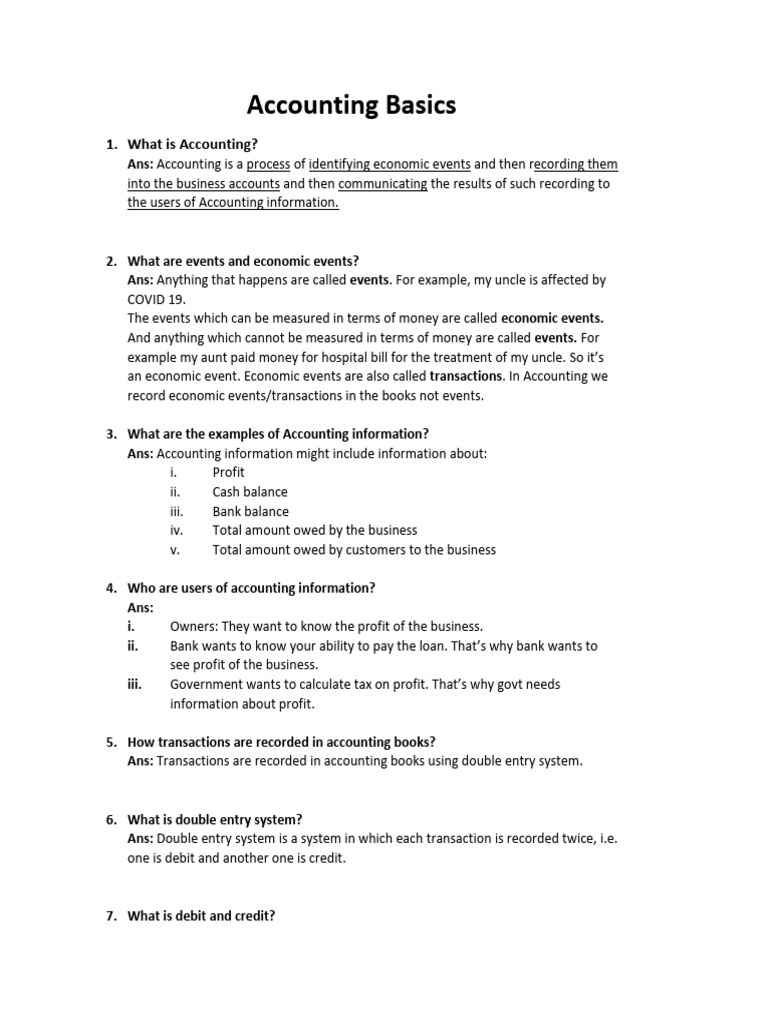 Igcse Accounting Notes Pdf Expense Debits And Credits