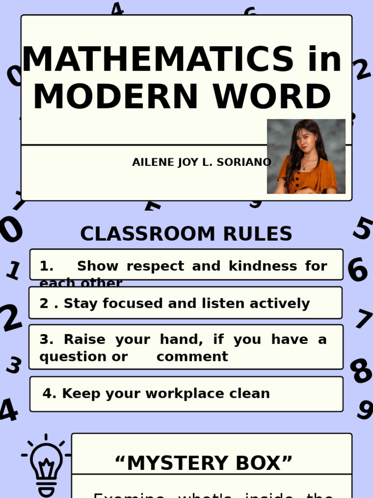 Math Education Presentation Skeleton in A Purple White Black Lined ...