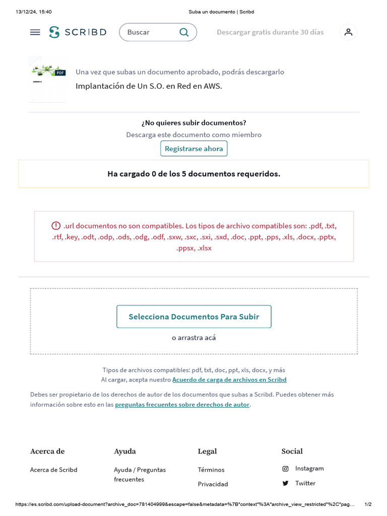 Suba Un Documento - Scribd | PDF | Scribd