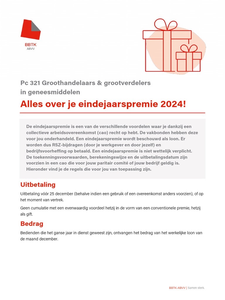 Alles Over Je Eindejaarspremie 2024!: PC 321 Groothandelaars ...