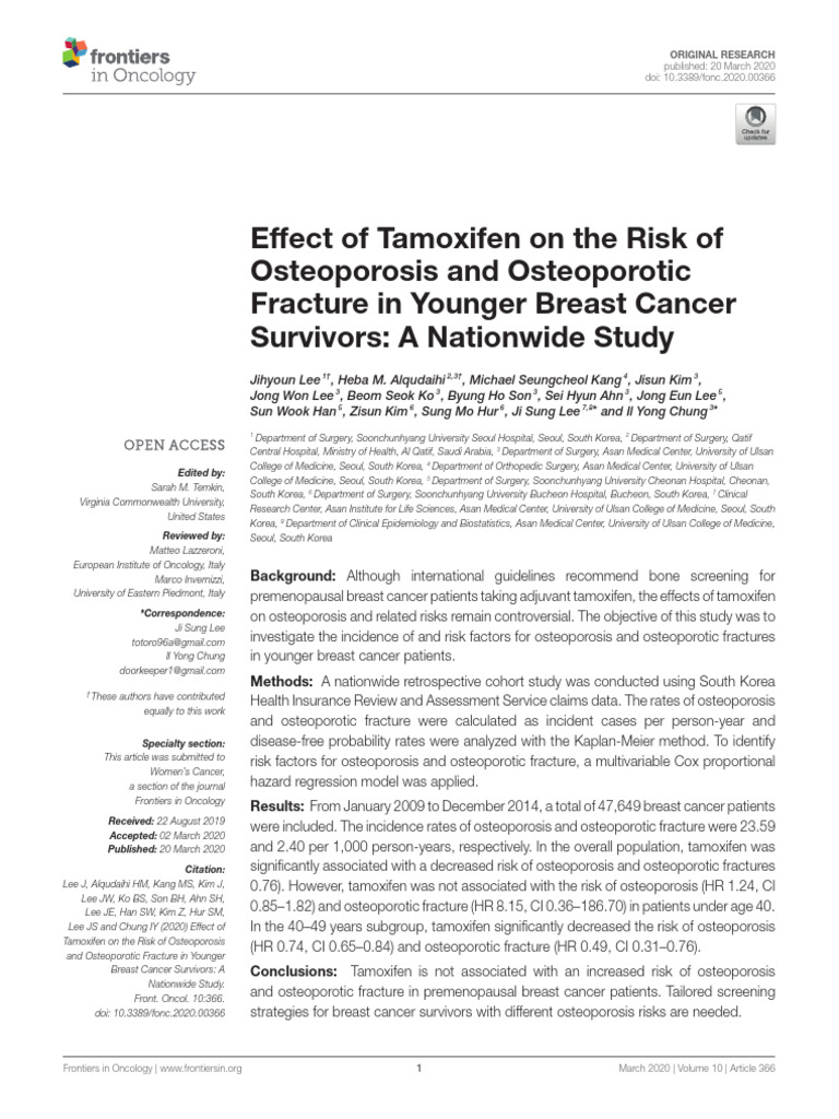 fonc-10-00366 | PDF | Osteoporosis | Breast Cancer
