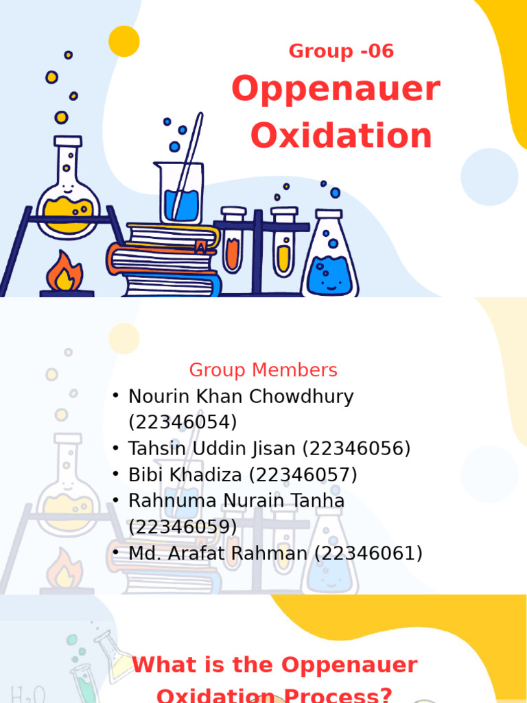 Oppenauer Oxidation | PDF | Chemical Process Engineering | Organic Chemistry