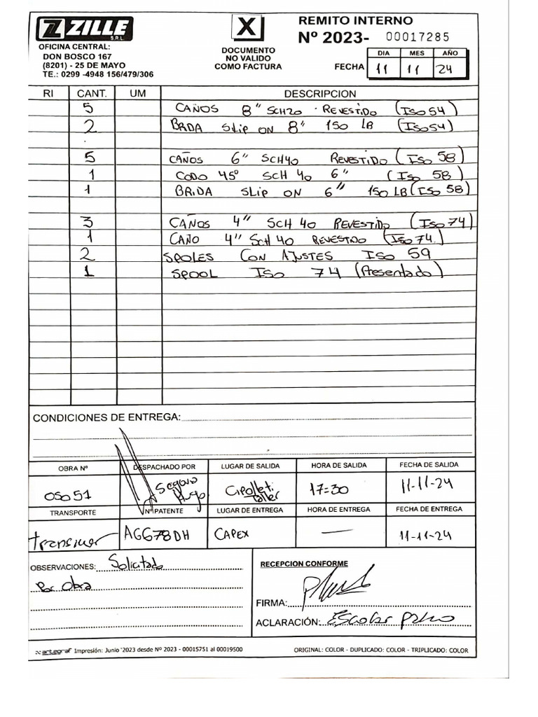 REMITO 11-11-24 | PDF