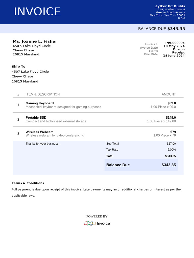 Invoice Template Word | PDF | Computer Hardware