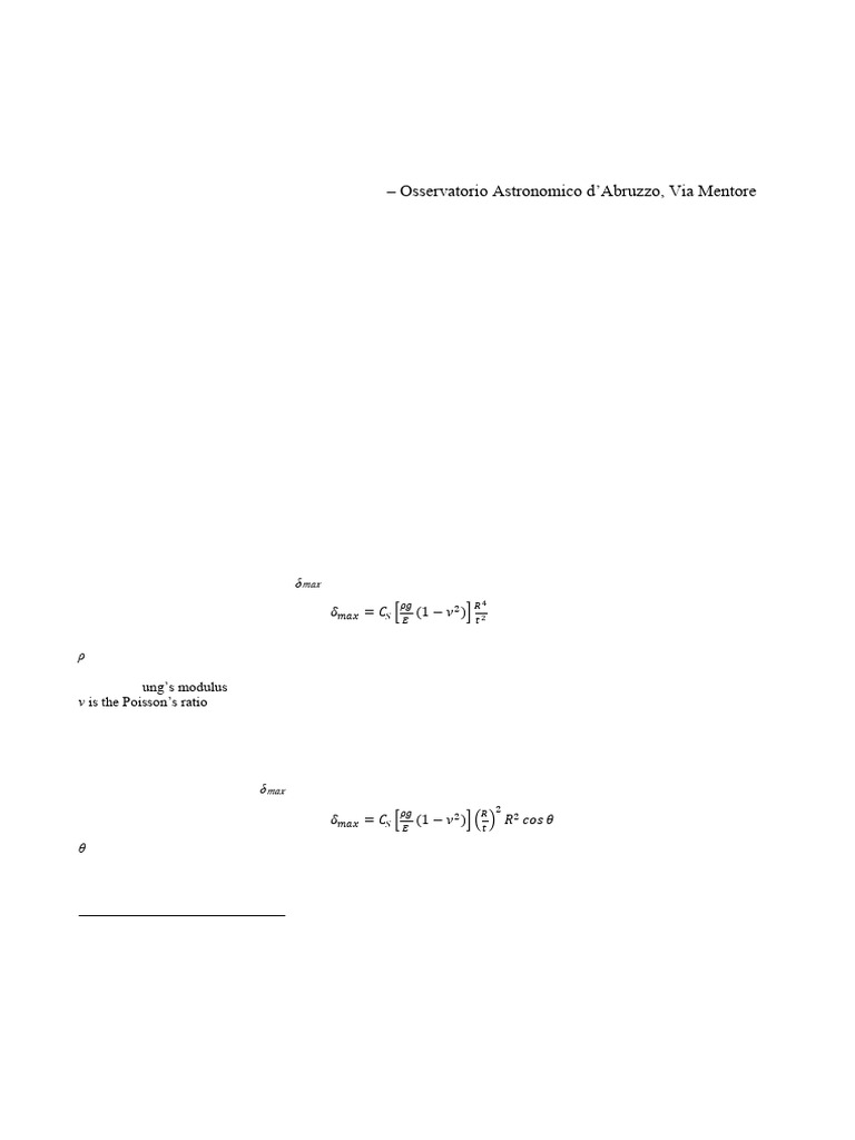 Optics Subjected To Self-Weight Deflection: Direct Computation of Induced Aberrations | PDF ...