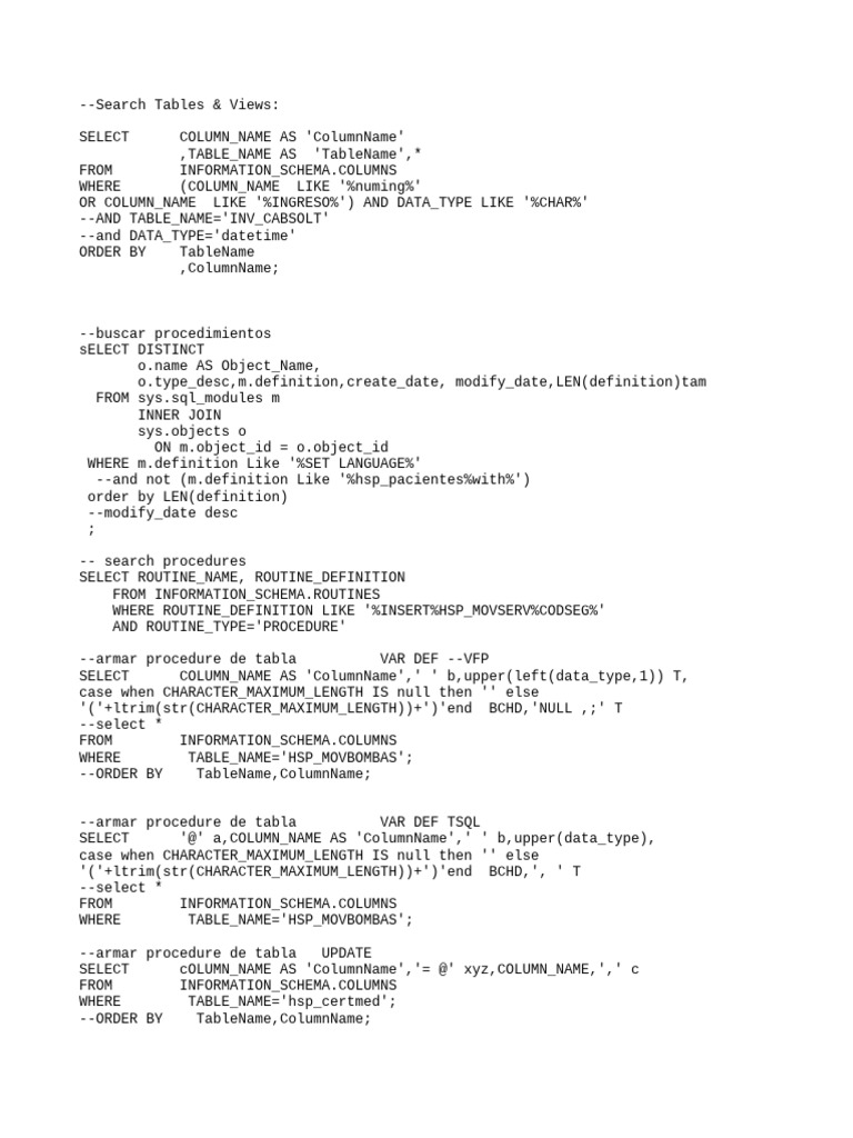 SQL Queries for Data Retrieval and Procedures | PDF