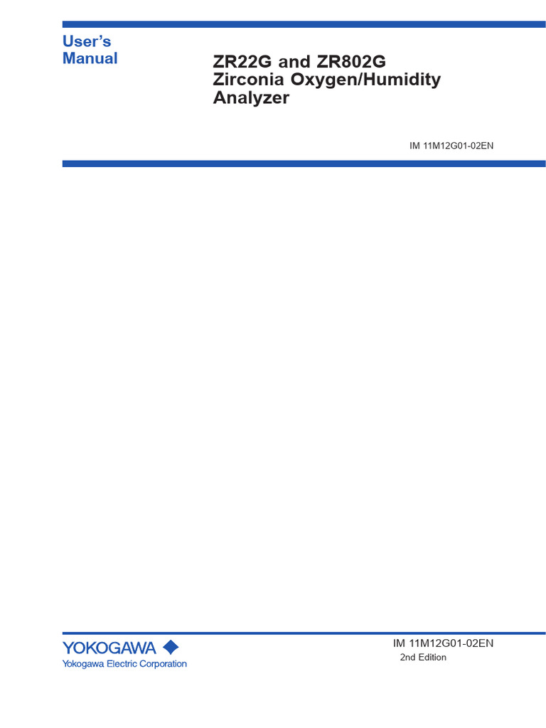 ZR22G 802G Im11m12g01 02e2 | PDF | Thermocouple | Calibration