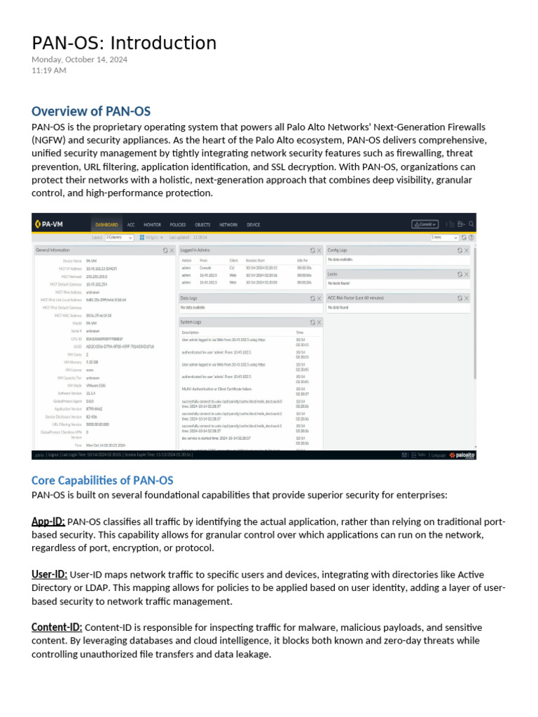 PAN-OS | PDF | Ip Address | Security